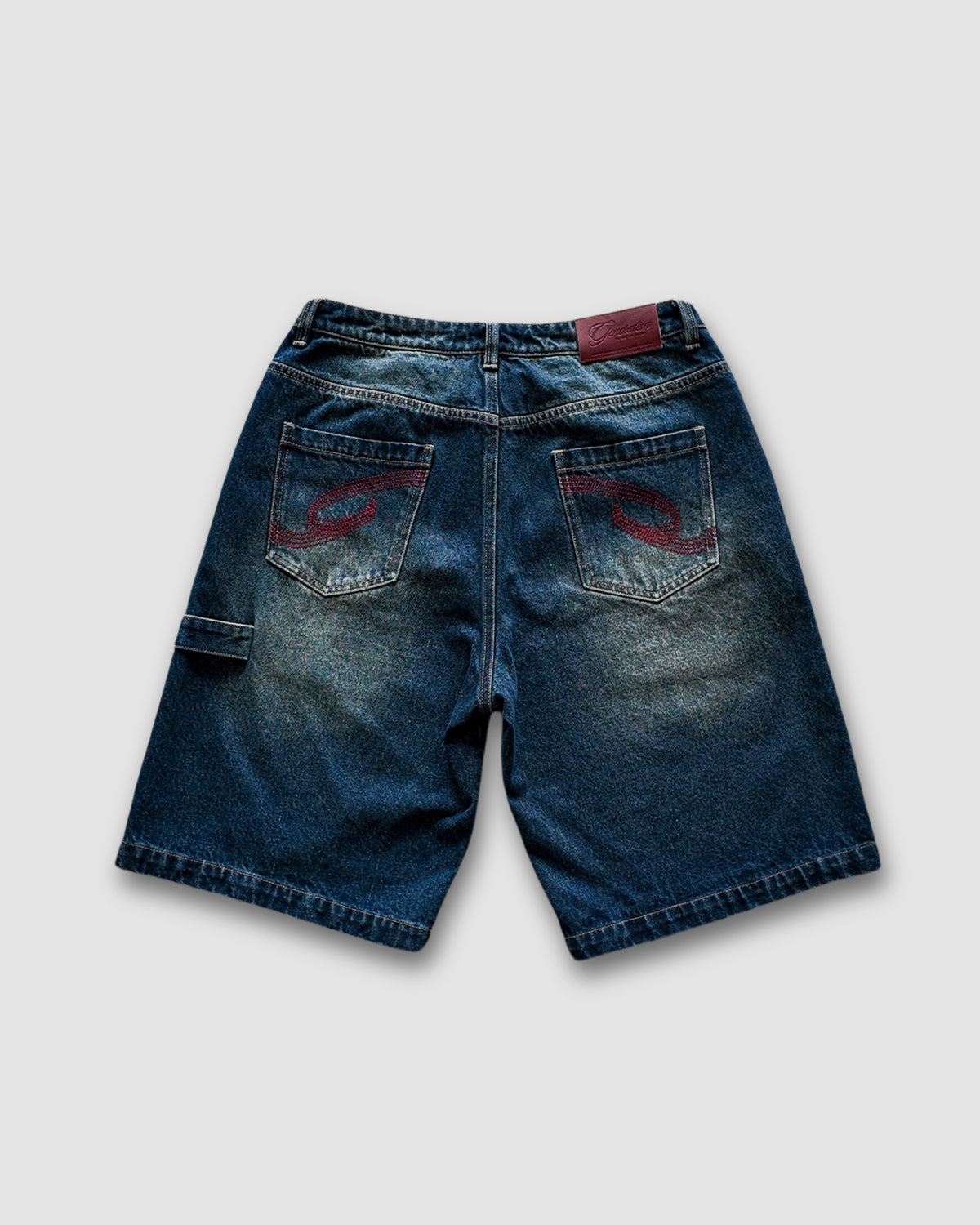 "PARADISE" - BLUE WASHED JORTS